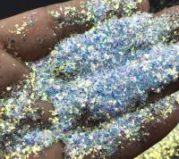 China April Fool's Day Craft Nail Art Iridescent Mylar Flakes Glitter Fragment in 365 Colors Confetti Irregular Shape for sale
