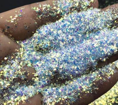 China April Fool's Day Craft Nail Art Iridescent Mylar Flakes Glitter Fragment in 365 Colors Confetti Irregular Shape for sale