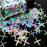 China Excellent Nail Art Effect with Glitter Letter Shaped Almond Nails and Baby Footprint Glitter Ornament for sale