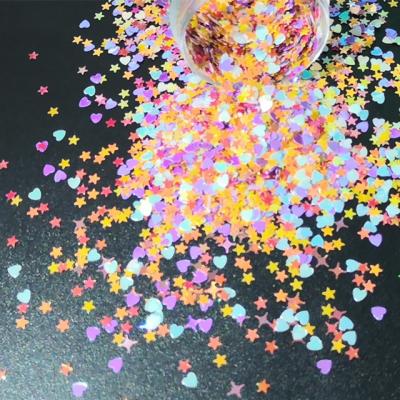 China Make Your Craft Stand Out with Hart Shape Mixed Star Shape Glitter Sequins Glitter Powder Cosmetic Chunky Body Glitter for sale
