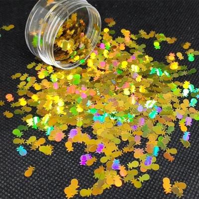 China 1kg Pineapple Ananas Glitter Shapes for Weddings and Home Decor Crafts Economical OEM Bulk Application for sale