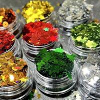 China High Temperature Resistance 180-200°C Graduation Occasion 6 Petal Shapes Glitter for Cactus Maple Leaf and Glasses for sale