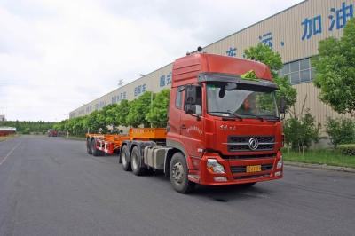 China Two Axle Steel Container Trailer Chassis 20 30 40 Foot Gooseneck Semi Trailer 40 Ton Capacity for sale
