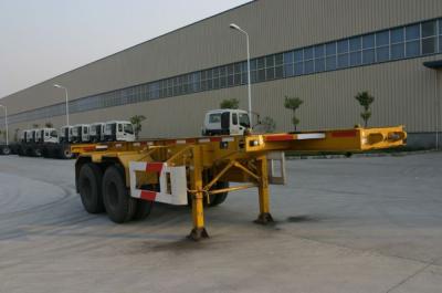 China Skeletal Steel 20ft Tank Container Trailer Chassis 2 Axles 24000kg Payload Heavy Duty for sale