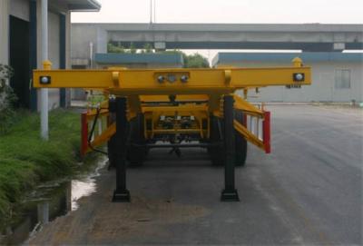 China Steel 2 Axle Tank Container Trailer Chassis 20 Foot ISO Container Semi Trailer 24000kg Payload for sale