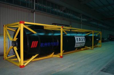 China 40Ft ISO Tank Container Carbon Steel Q345D Liquid Bitumen Storage 48000L for sale
