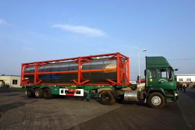 China ISO Stainless Steel 40ft Liquid Tank Shipping Container 48000L LPG Storage for sale