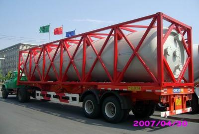 China High Strength Stainless Steel 40ft ISO Liquid Tank Container 48000L for Chemical Shipping for sale