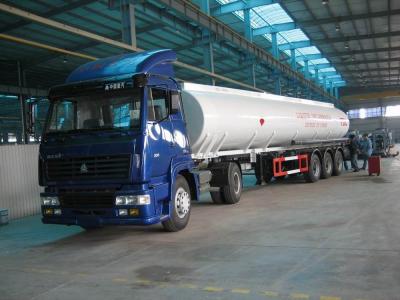 China Chemical Liquid Tank Truck High Strength Steel Semi Trailer 35500L 40500L 3 Axle for sale