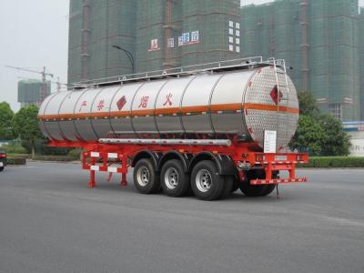 China 3 Axles 38000L Liquid Tank Truck Semi-Trailer for Diesel Transport Carbon Steel for sale