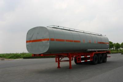 China 45500L 3 Axle Stainless Steel Chemical Liquid Tank Truck Semi Trailer for Fluid Delivery for sale