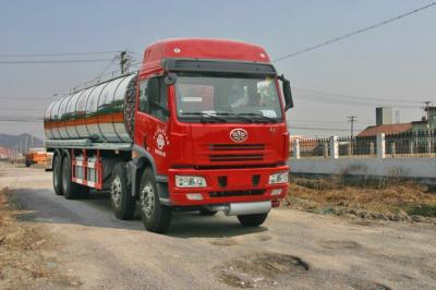 China FAW 8x4 24700L Diesel Fuel Tank Truck 25m3 Liquid Transport Tanker for sale