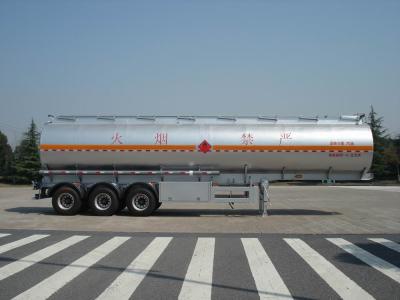 China 3 Axle 12T BPW Fuel Oil Tank Trailer 46000L Aluminum Alloy Air Suspension for sale