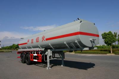 China 21400L Stainless Steel Tanker Trailer 2x13T Fuwa Axles for Chemical Liquid Transport for sale