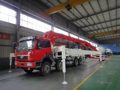 China FAW 8x4 LNG Engine 37m Concrete Pump Truck 380HP RHD with RZ Boom for sale