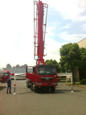 China FAW 8x4 380HP Diesel Concrete Pump Truck 37m Boom RHD 120m3/h for sale
