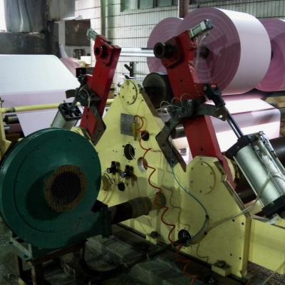 China 1200mm NCR Paper Roll Slitter Rewinder Carbonless Paper Slitting Rewinding Machine for sale