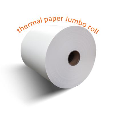 China BPA Free Black Image High Smoothness 55GSM1035mm Jumbo Thermal Paper Roll for sale