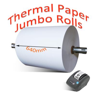China Plastic Or Paper Core Jumbo Thermal Paper Roll 810mm Width for sale