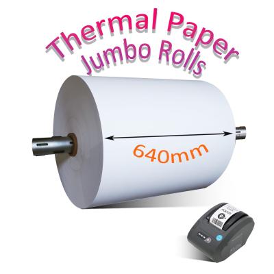 China Oil Resistant Jumbo Thermal Paper Roll 3 1/8 Inch Diameter For Clear And Crisp Printing for sale