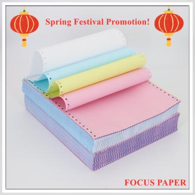 China Good Image Intensity NCR Paper High Ink Absorption For Invoices In Yellow for sale