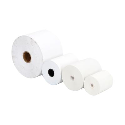 China Black Thermal Label Paper Roll Glossy Finish Image Black Core 3inch for sale