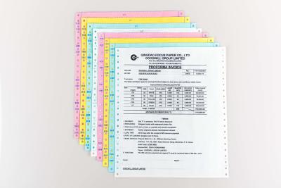 China 5 Plys Carbonless / Non Carbon Paper For Continuous Bill FSC Virgin Wood Pulp 55gsm 60gsm 62gsm 75gsm 78gsm for sale