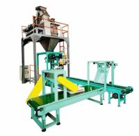 China 5kg To 50kg Rice Grains Bag Weighing Packing Machine And Palletizing Line for sale