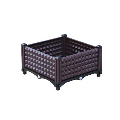 China PP Plastic Strawberry Planting Box 40x40x22cm Raised Bed Planter for Garden Balcony for sale