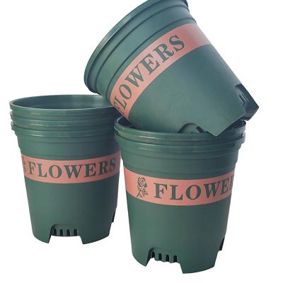 China Anti UV Large Round Plastic Garden Planters 10 Gallon Heavy Duty Flower Pots for sale
