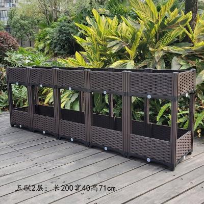 China PP Plastic Garden Planter Box 0.5mm-16.0mm Thick Long Service Life Outdoor Flower Pot for sale