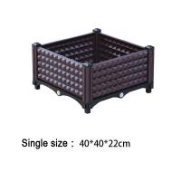 China Modern Thickened PP Plastic Planter on Wheels 60x30x30cm Corrosion Resistant Flower Pot for sale