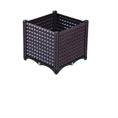 China Antirust Large Rectangular Plastic Garden  Planter Boxes Storable For Trees Planting for sale