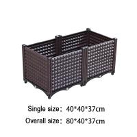 China Antirust Large Rectangular Plastic Garden  Planter Boxes Storable For Trees Planting for sale