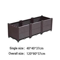 China 40*40*37cm Plastic Square Planter Boxes Plastic Veg Planters Light Weight for sale