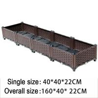 China Contemporary Nursery Rectangular Plastic Flower Boxes With Wheels 120cm Length for sale