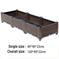 China Antifreeze Plastic Planter With Wheels for sale