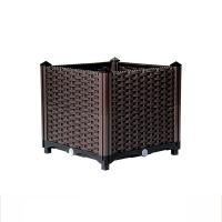 China Set of 2 Raised Garden Planting Boxes 60x40x30cm Plastic Vegetable Planters for Home Balcony for sale