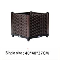 China Storable Self Watering Plastic Planter Box 60x40x30cm UV Resistant PP Trough for sale