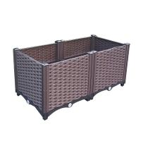 China Frost Resistance Drainable Plastic Vegetable Growing Boxes  Plastic Rectangle Planter Box for sale