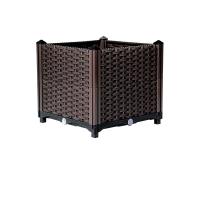 China Decorative Modern PP Large Square Plastic Planter Boxes For Balcony for sale