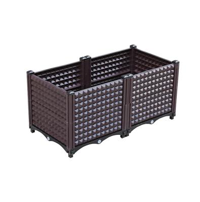 China Customizable PVC Planter Boxes 60x40x30 cm Corrosion Resistant Plastic Planters for Indoor Garden for sale