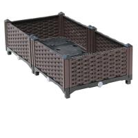 China PP Plastic Raised Planter Box on Legs 40x40x26cm Foldable Corrosion Resistant Garden Planting Box for sale