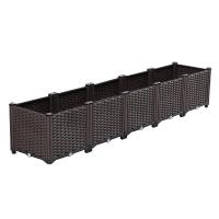 China PP Plastic Raised Planter Box on Legs 40x40x26cm Foldable Corrosion Resistant Garden Planting Box for sale