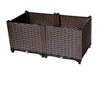 China PP Plastic Modular Planting Box for Balcony Garden Outdoor Vegetable Flower Pot 50x50x30cm for sale
