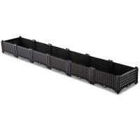 China Woven Splicing Plastic Raised Planter Boxes Simple Retro Plastic Vegetable Troughs for sale