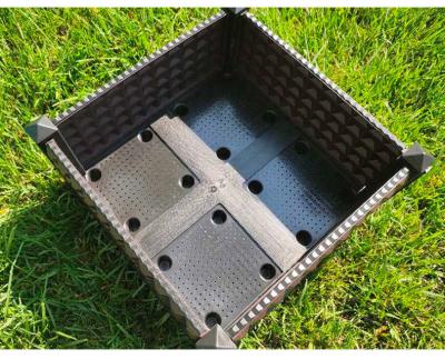 China Foldable PP Rectangle Garden Planter Box 40x40x26cm for Vegetables Flowers Planting Container for sale
