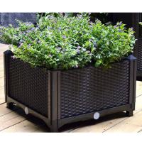 China Foldable PP Plastic Planting Box 40x40x26cm for Vegetables Flowers Herbs Balcony Garden for sale