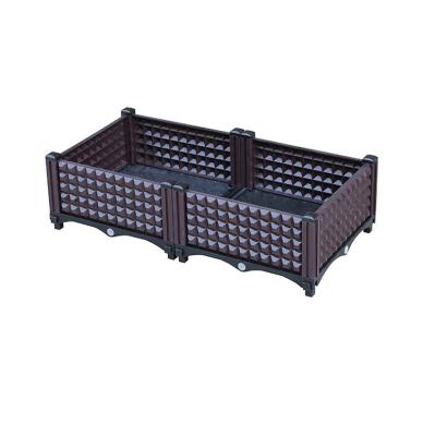 China Anti Aging Sunscreen Rectangular Plastic Vegetable Pots 40x40x26cm Foldable Planting Box for sale