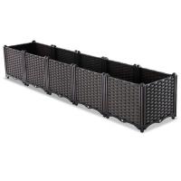 China Hand Woven Plastic Garden Planter Box for sale